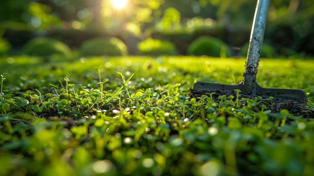 Élimination de la mousse sur la pelouse : méthodes et conseils